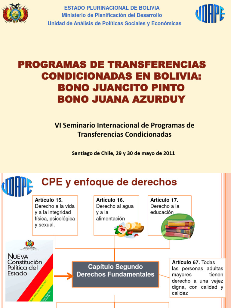 Bonos Bolivia Juana y Juancito | PDF | Responsabilidad | Vejez