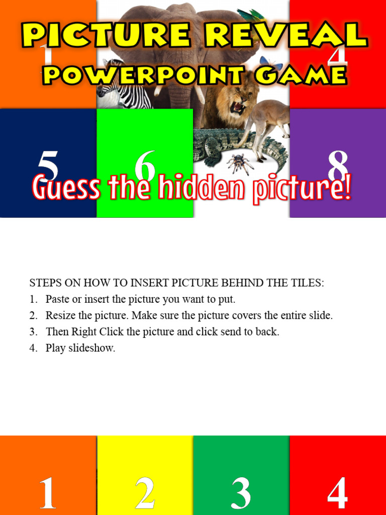 Picture Reveal Powerpoint Game | PDF
