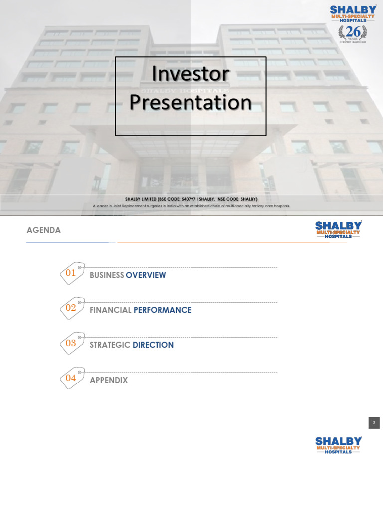 Shalby Limited Investor Brief | PDF | Capital Expenditure | Economies