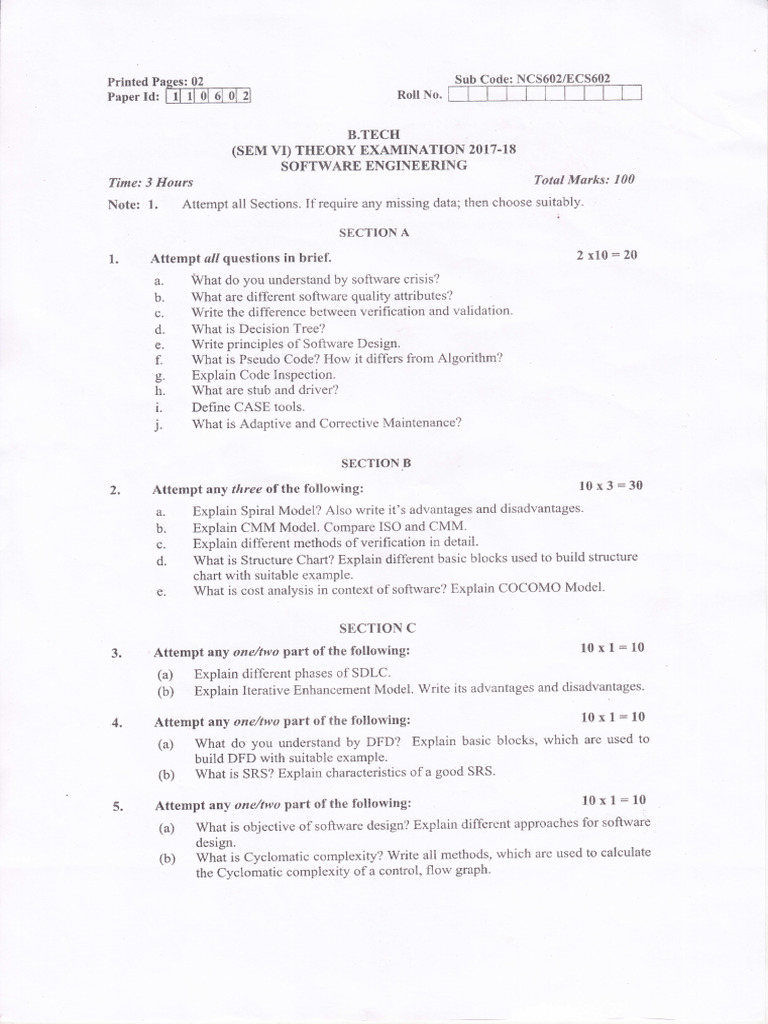 Software Engineering NCS-602 | PDF | Software | Software Testing
