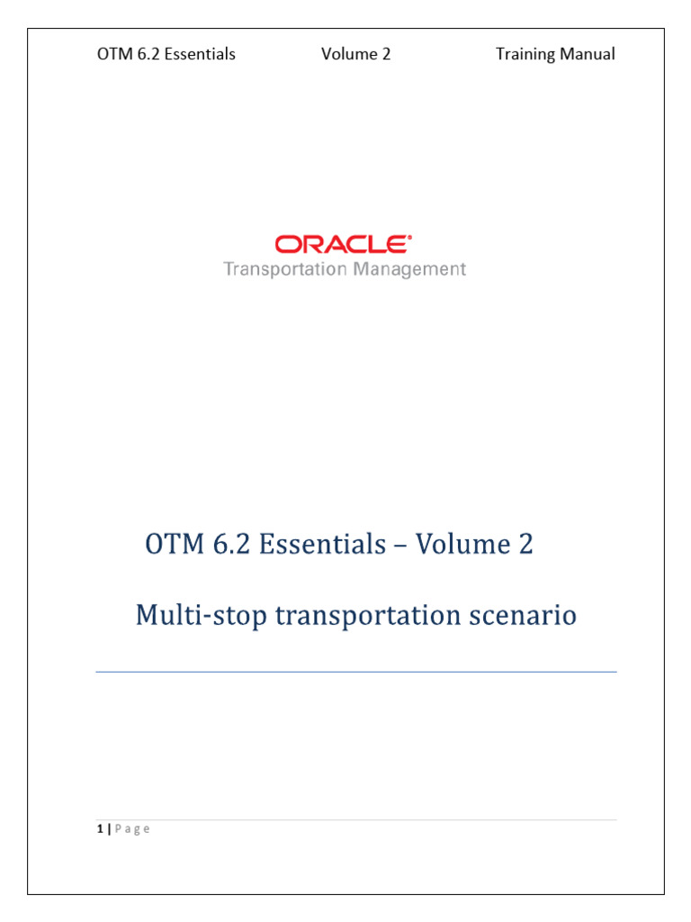OTM Essentials 2 | PDF | Computers