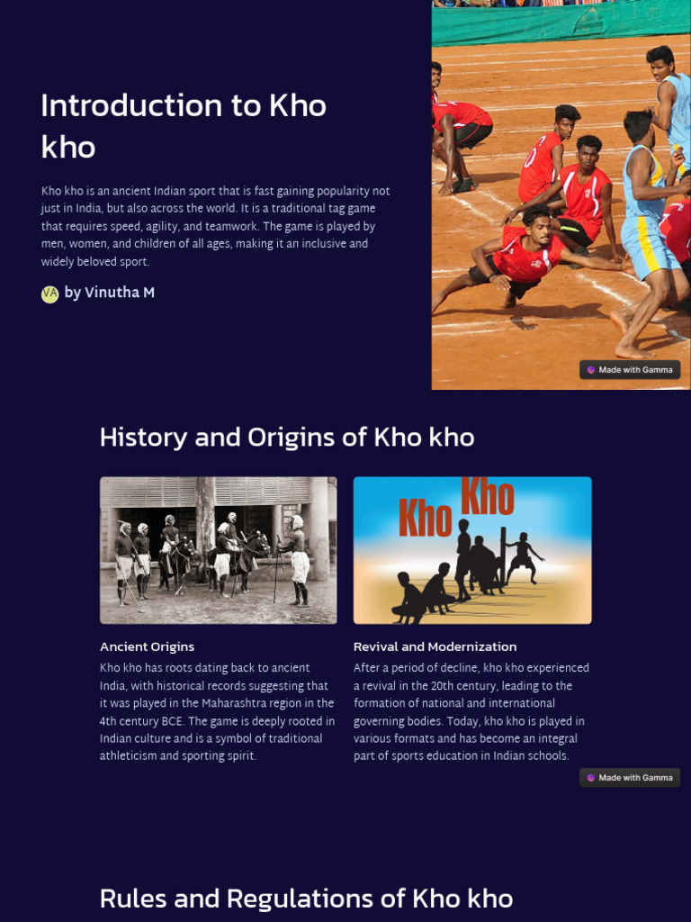 Introduction To Kho Kho | PDF | Physical Fitness