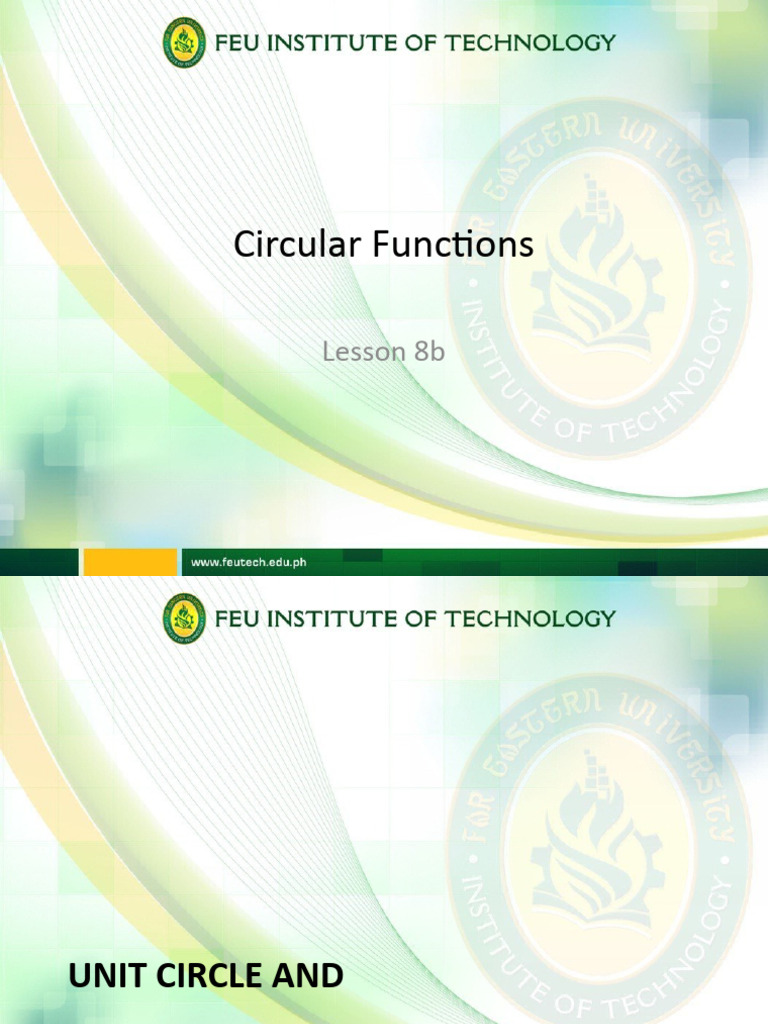 8b - Circular Functions | PDF | Angle | Circle