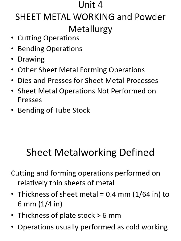 Unit 4 MST | PDF | Sheet Metal | Building Materials