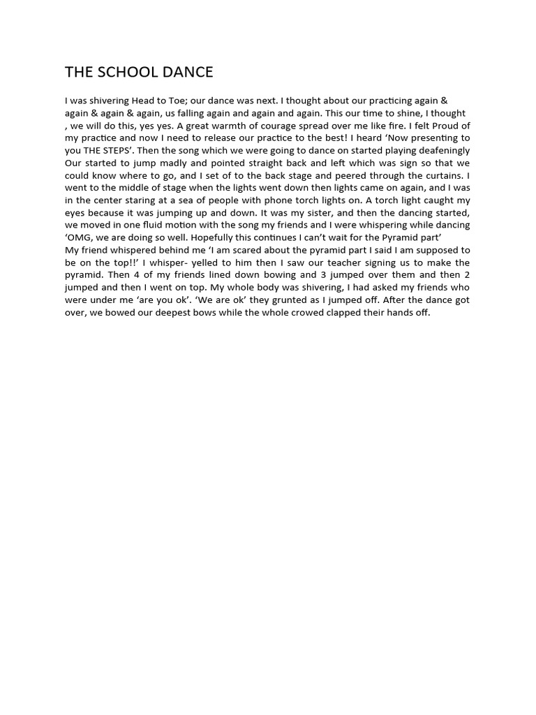 THE SCHOOL DANCE | PDF