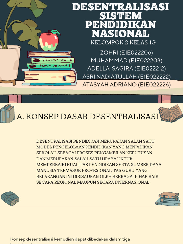 Klp. 2 - Desentralisasi Sistem Pendidikan Nasional | PDF | Karier & Perkembangan
