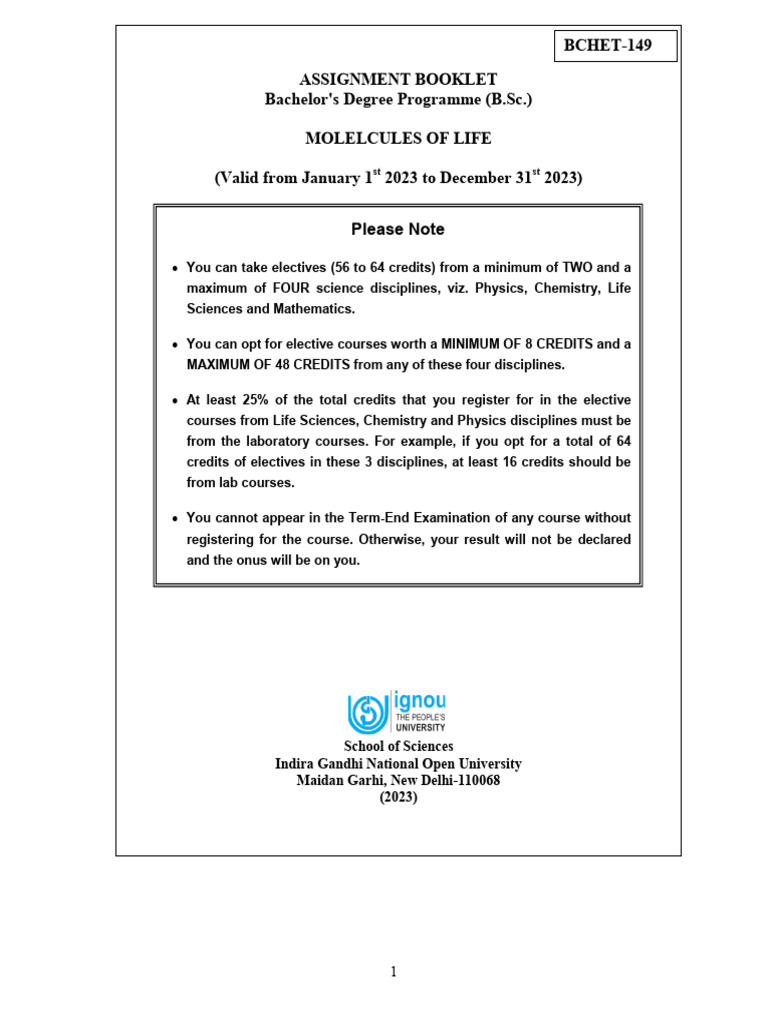 BCHET-149 English (2023) | PDF | Enzyme | Biosynthesis