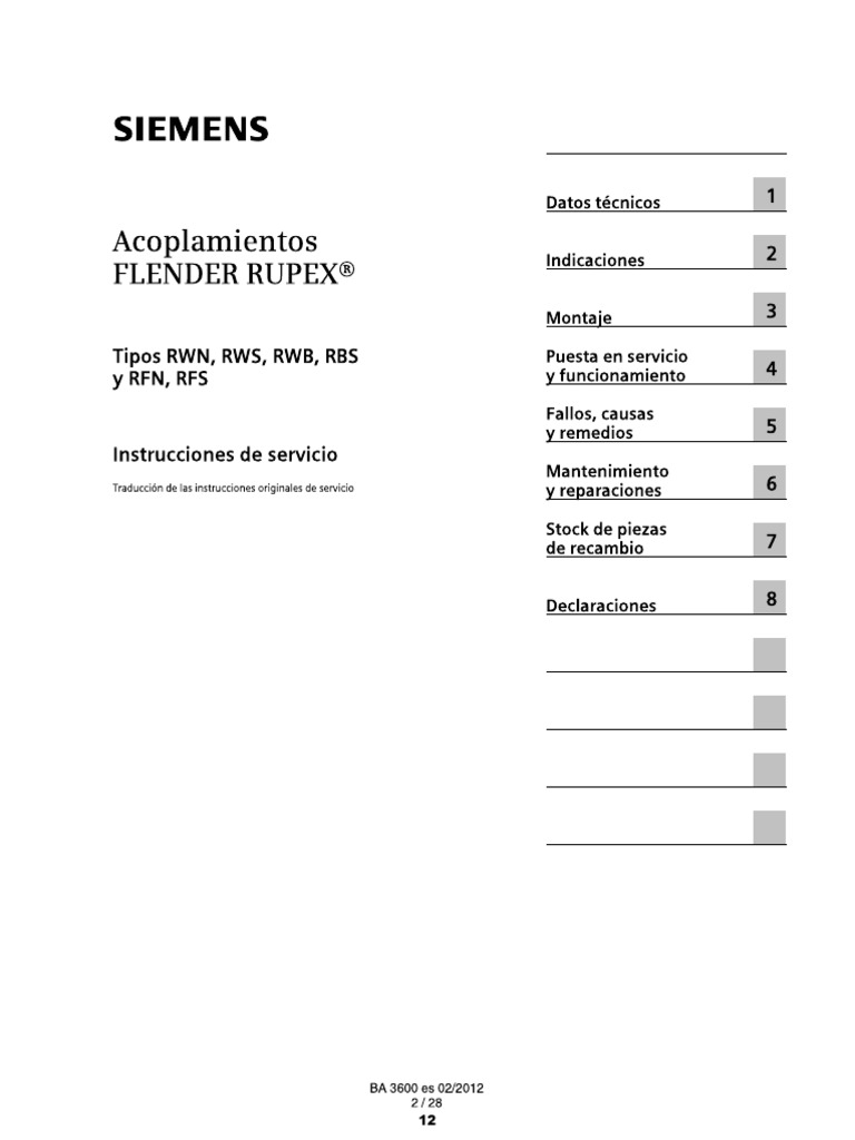 Acoplamientos Flender Rupex | PDF