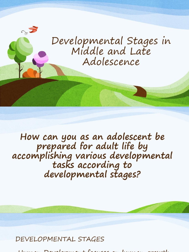 Developmental Stages in Middle and Late Adolescence | PDF ...