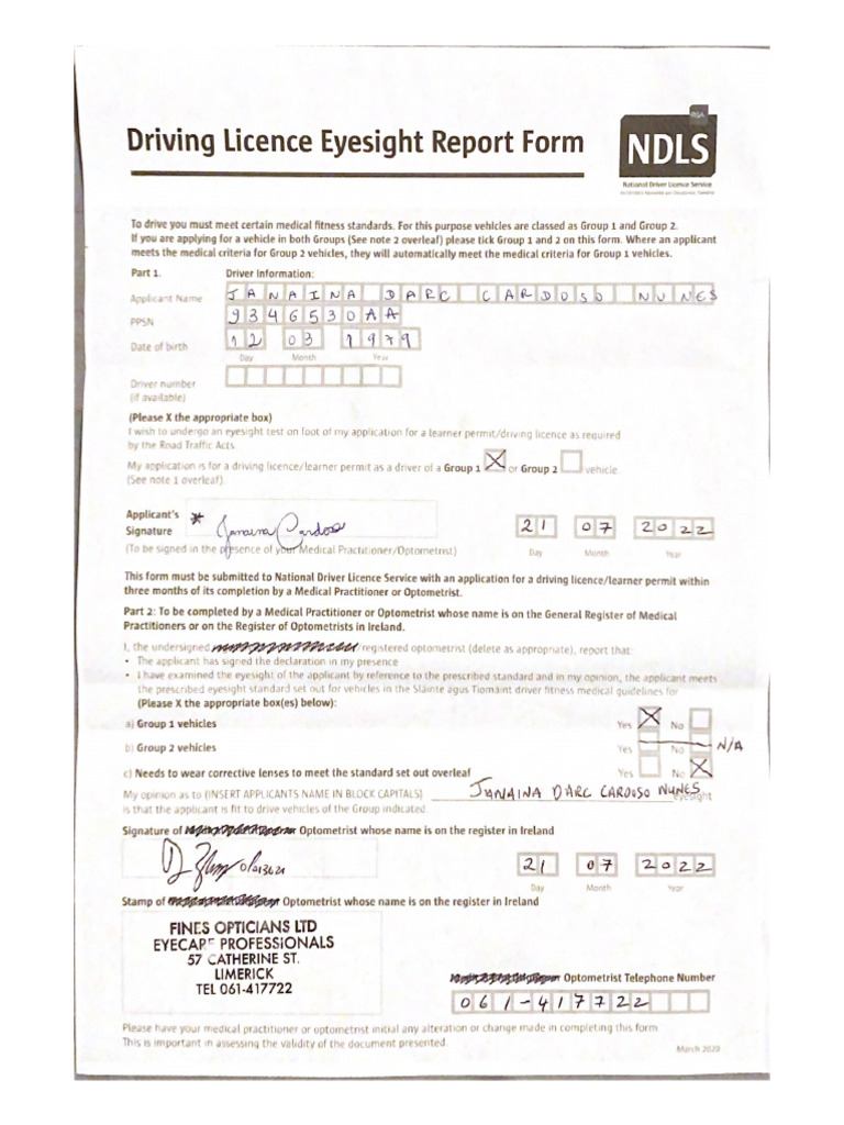 Eyesight Report | PDF
