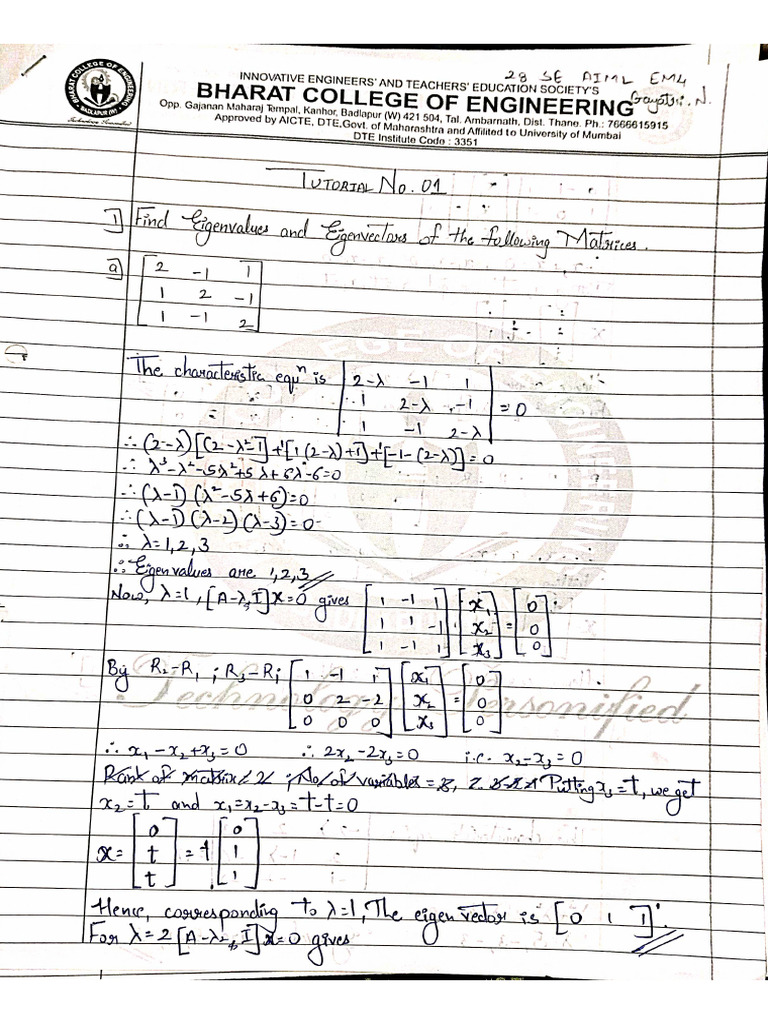 Math 4 Tutorial 1 | PDF