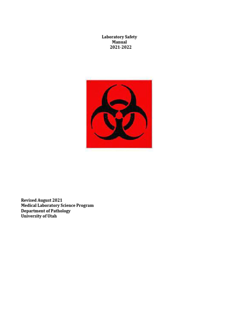 Lab Safety Manual | Download Free PDF | Infection | Personal Protective ...