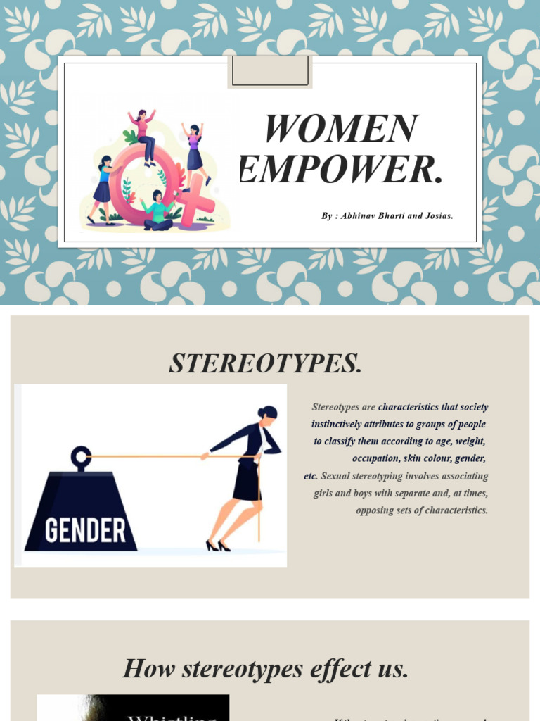 Women Empowerment | PDF | Stereotypes | Self Esteem