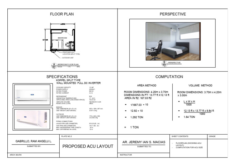 Floor Plan Perspective Proposed Acu Layout Pdf Building