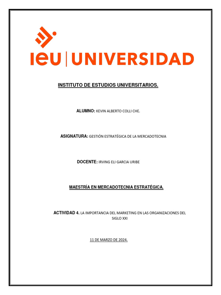 Act1 M2 | PDF | Marketing | Calidad (comercial)