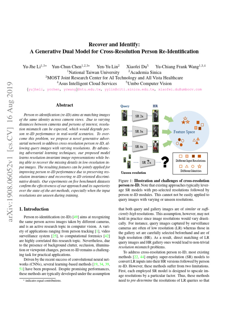 R7.recover and Identify - A Generative Dual Model For Cross-Resolution ...