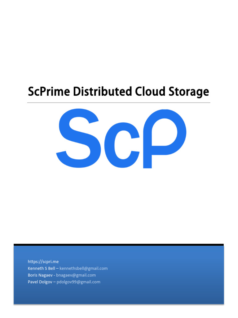 SCP-WhitePaper-v1.0 | PDF | Cloud Computing | Cryptocurrency