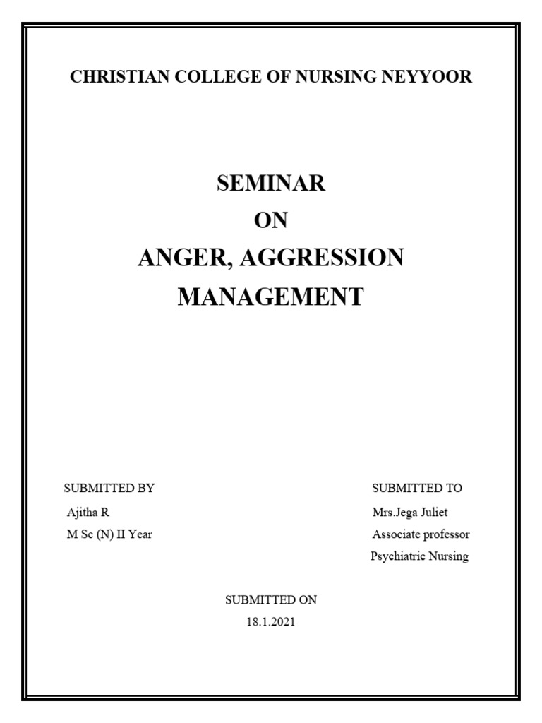 Anger Aggression | PDF | Anger | Aggression