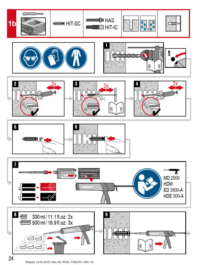 Instruction D'installation - Hilti HY-270 | PDF