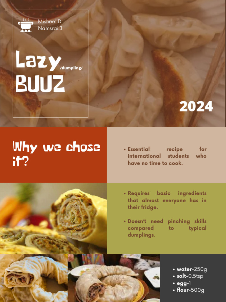 Misheel, Namsrai | PDF | Dumpling | Dough