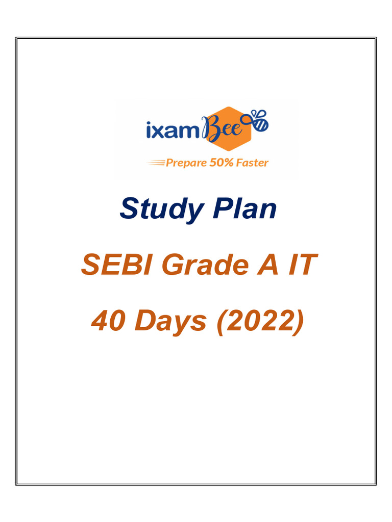 SEBI Grade A IT 40 Days Study Plan | PDF | String (Computer Science ...