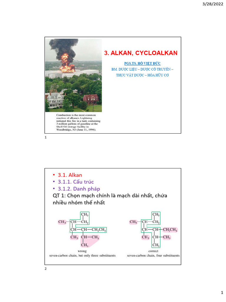 BÀI 3 Alkan Cycloalkan 2 | PDF