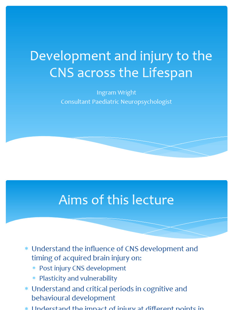 Bristol Diploma lifespan cns development and damage 2022 | PDF ...