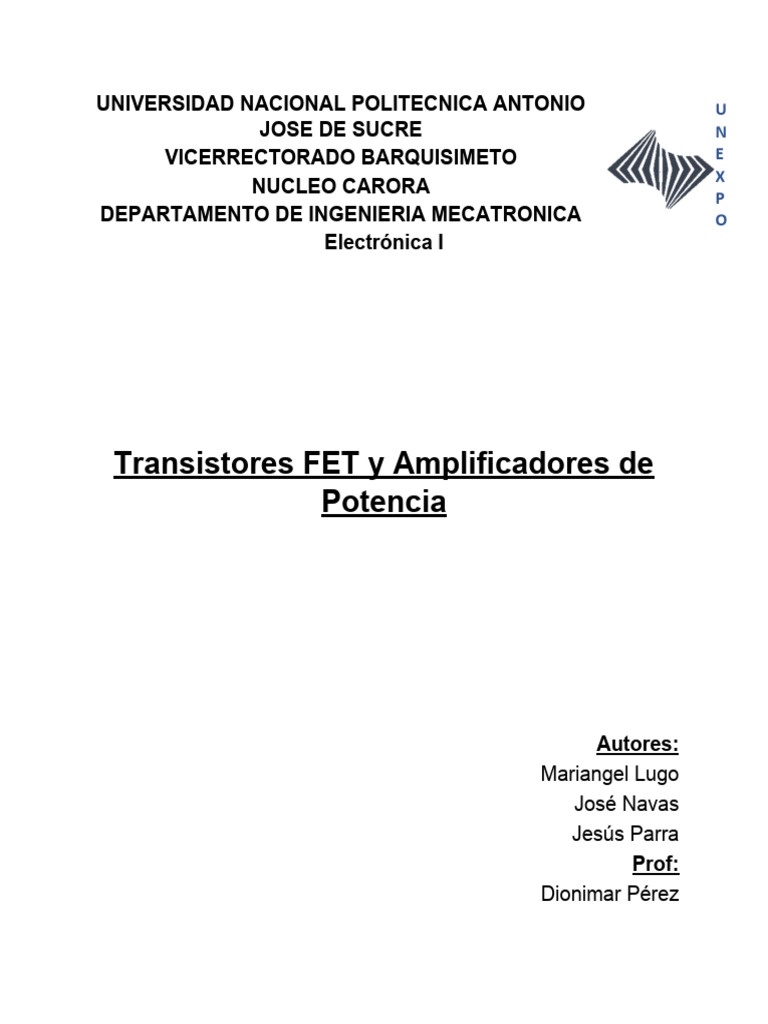 Transistores FET y Amplificadores | PDF | Transistor | Amplificador