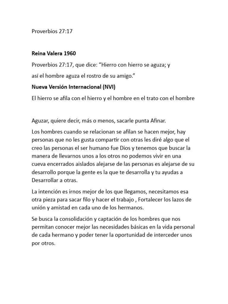 Proverbios 27 17 | PDF