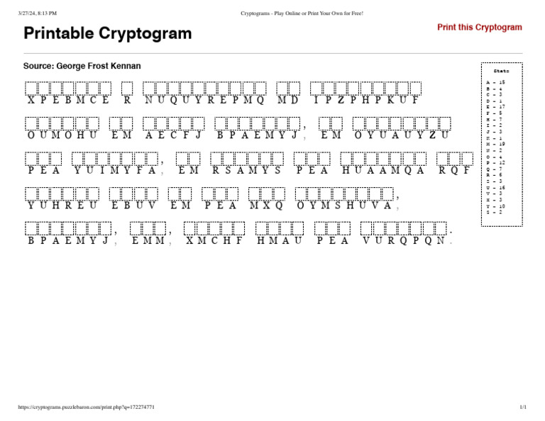 Cryptogram Puzzles for Enthusiasts | PDF