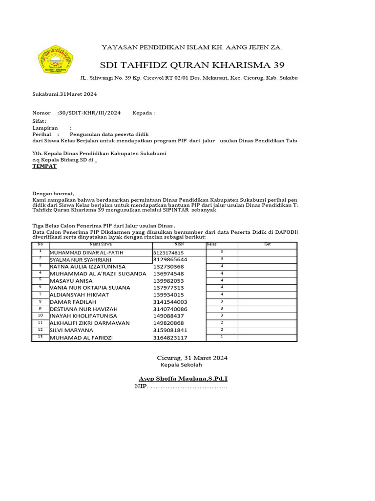 Format Usulan 2024 | PDF