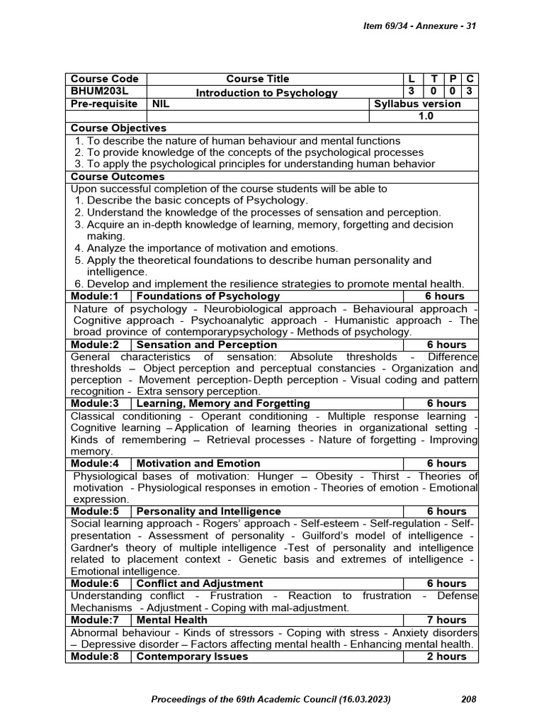 Introduction To Psychology | PDF | Perception | Psychology