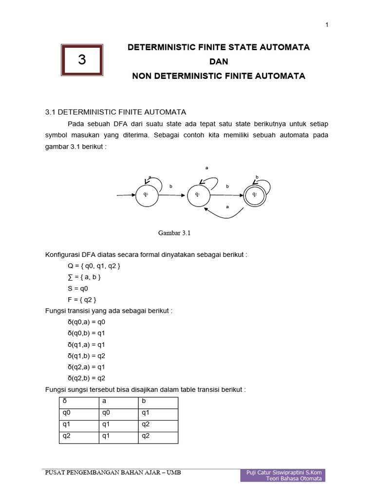 Teori Automata: DFA dan NFA | PDF