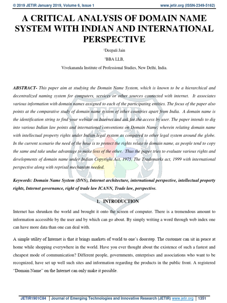 Domain Name and Trademark Law | PDF | Domain Name System | Trademark