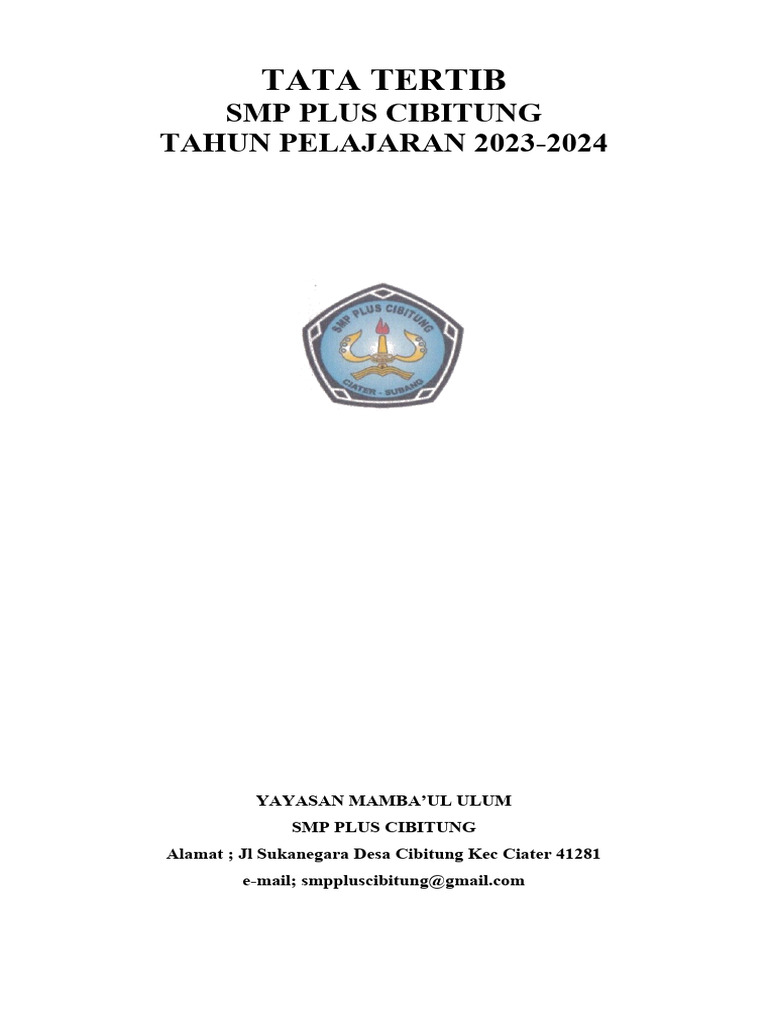 Cover Tata Tertib | PDF