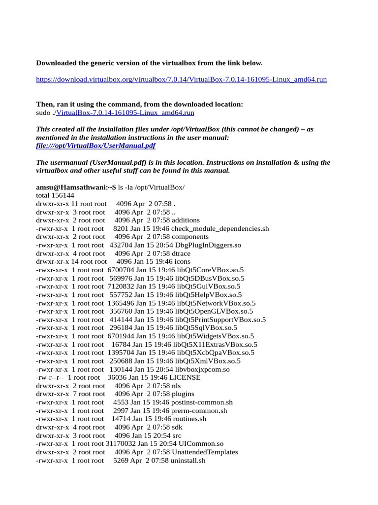 VirtualBox 7.0.14 Linux Install Guide | PDF | Software Engineering | Computing