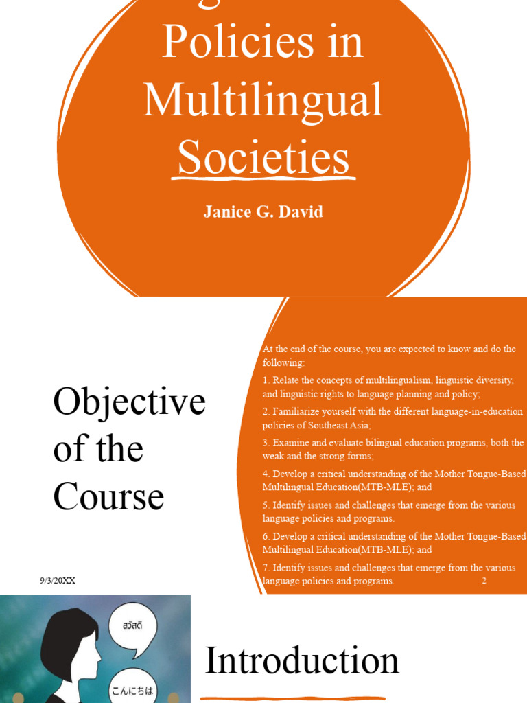Language Programs and Policies in Multilingual Societies Intro | PDF | Multilingualism | Tagalog ...