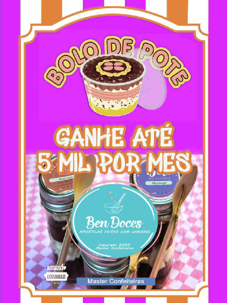 Bolo no pote 2024 | PDF | Chocolate | Bolos
