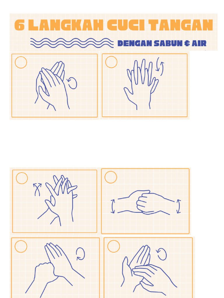 6 Langkah Cuci Tangan | PDF