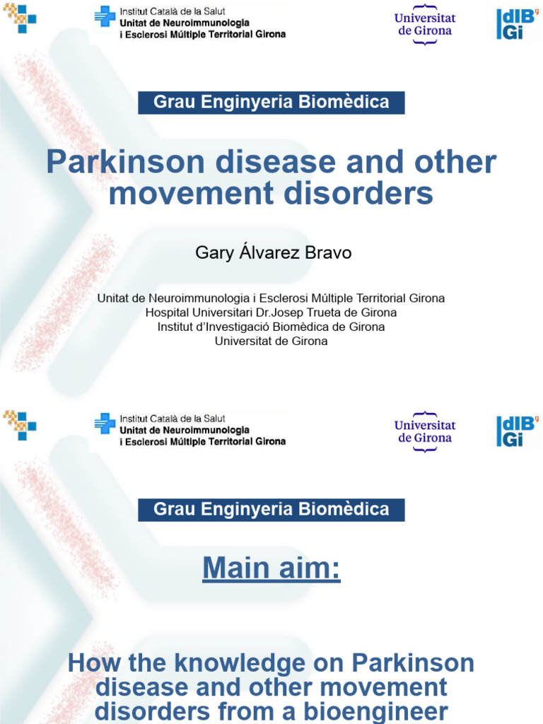Parkinson Disease and MD (Bio UdG) | PDF | Parkinson's Disease | Magnetic Resonance Imaging