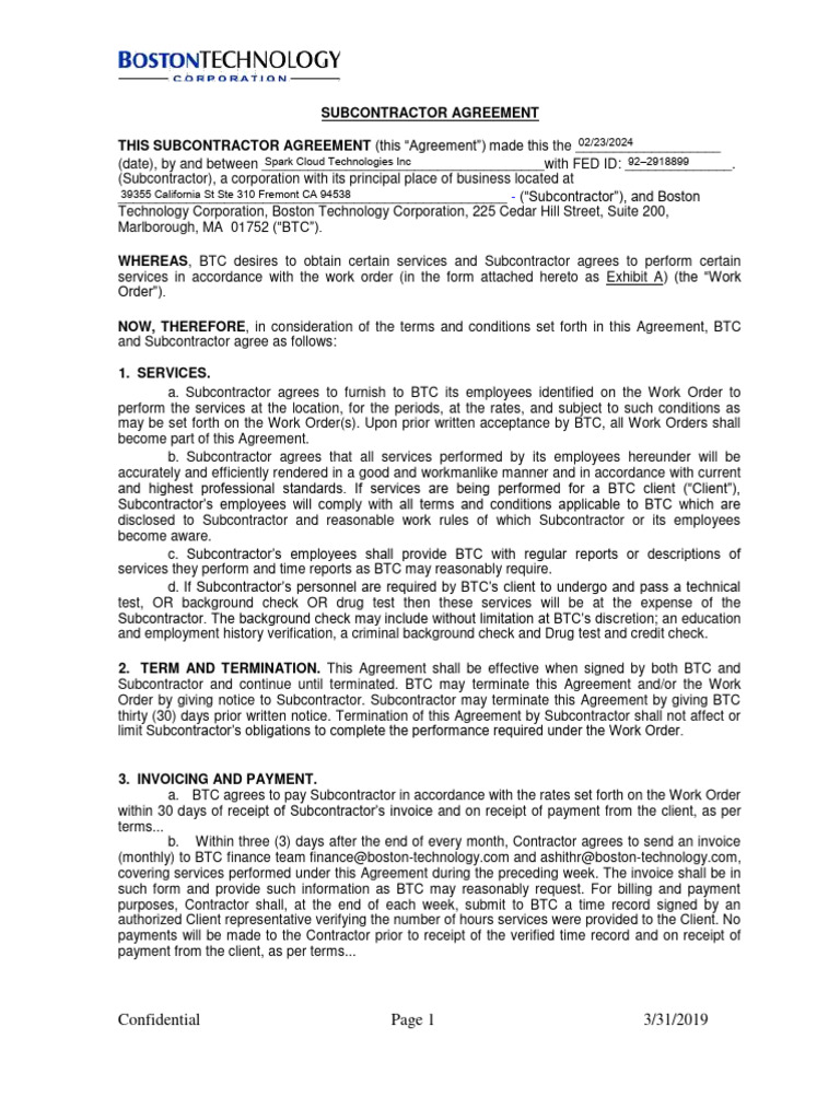 Subcontractor Agreement Guide | PDF | Liability Insurance | Indemnity