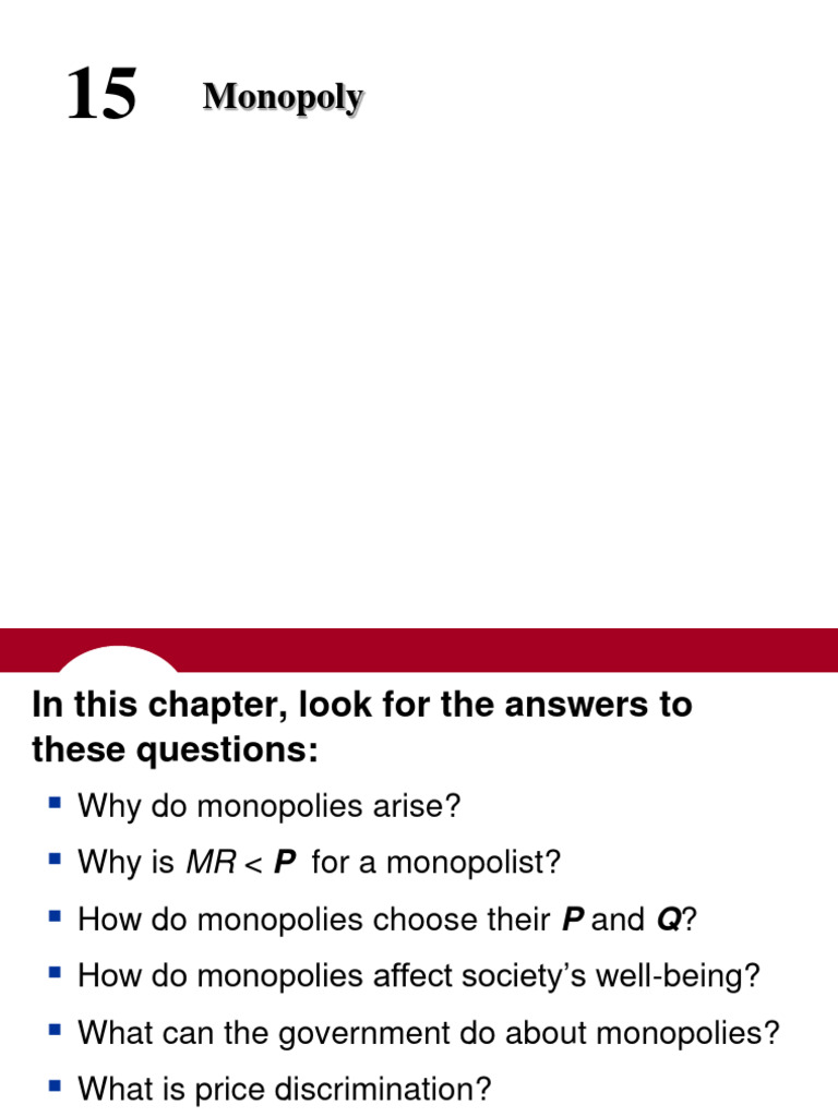 Chap 15 Monopoly | PDF | Monopoly | Competition Law