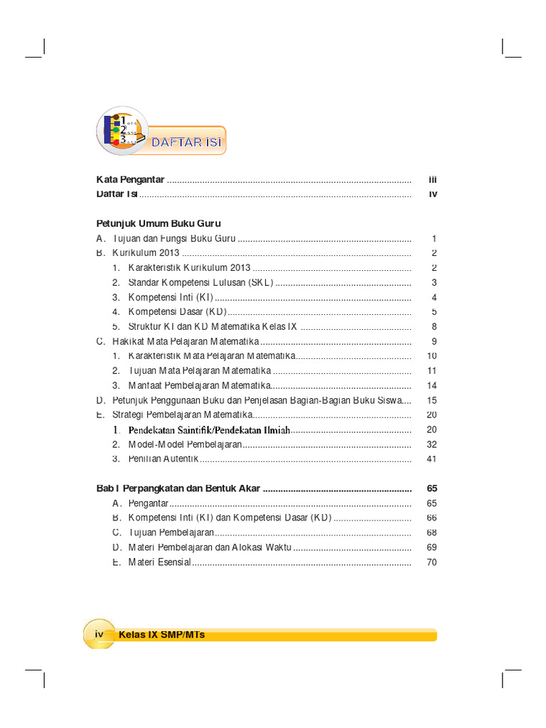 Buku Paket MTK Kelas 9 - Compressed | PDF