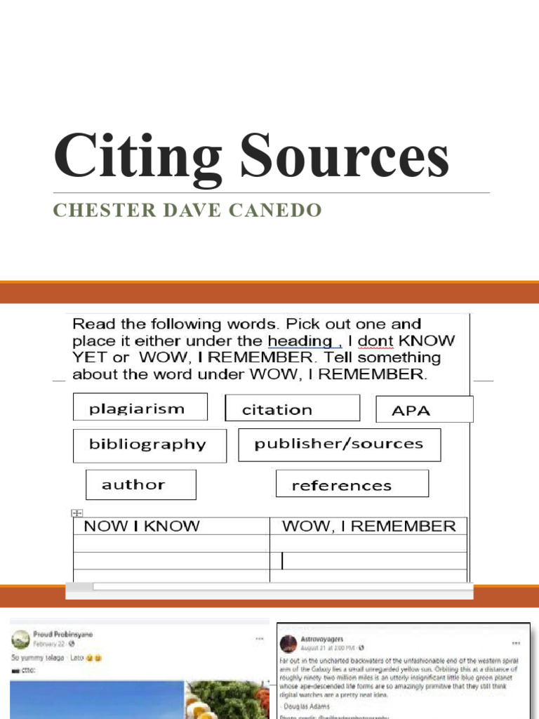 Citing Sources - Grade-8 | PDF | Citation | Bibliography