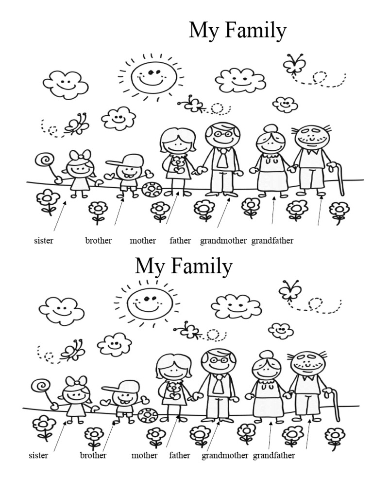 My Family Coloring Page | PDF