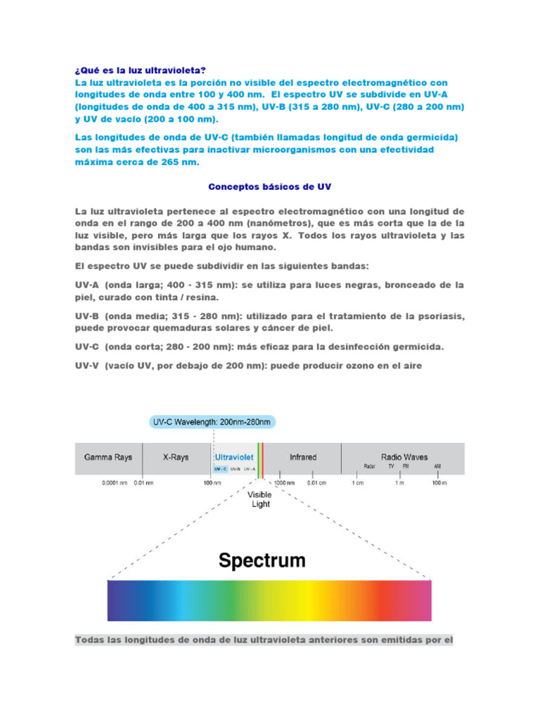Qué Es La Luz Ultravioleta | PDF | Ultravioleta | Radiación