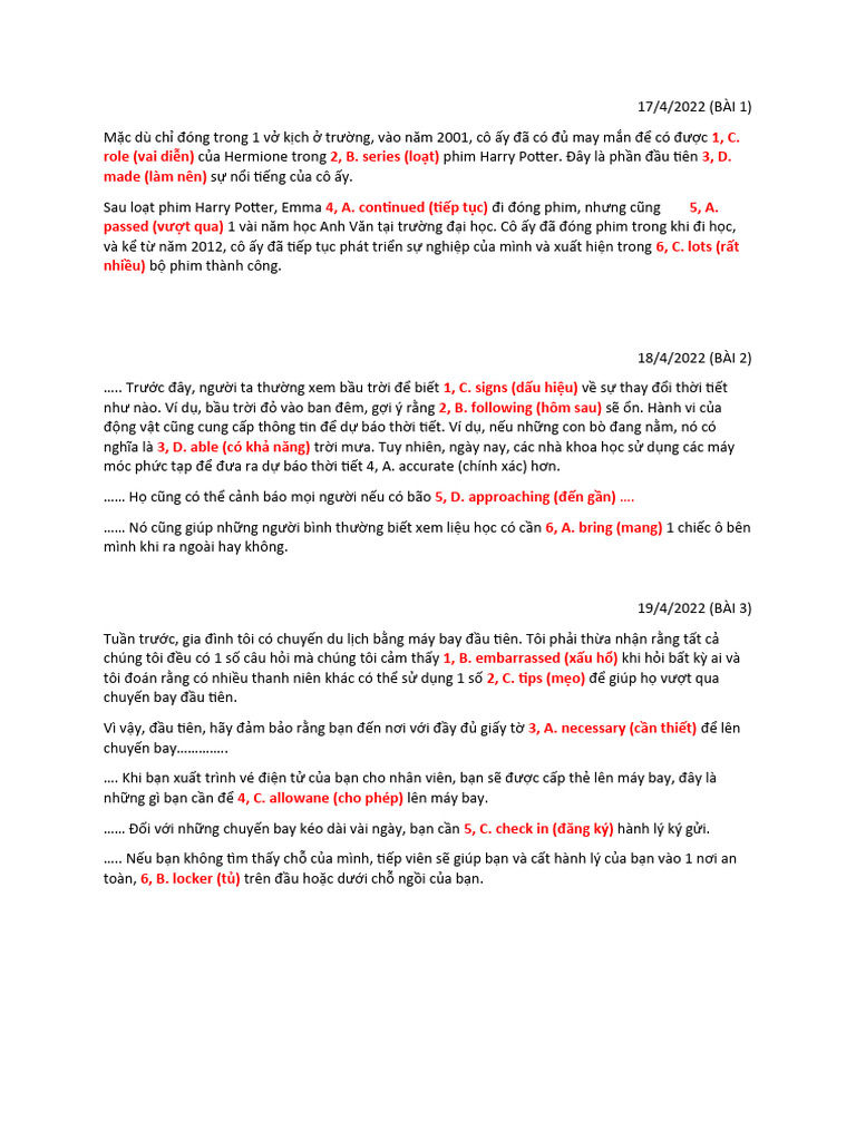 Reading Part 5 | PDF