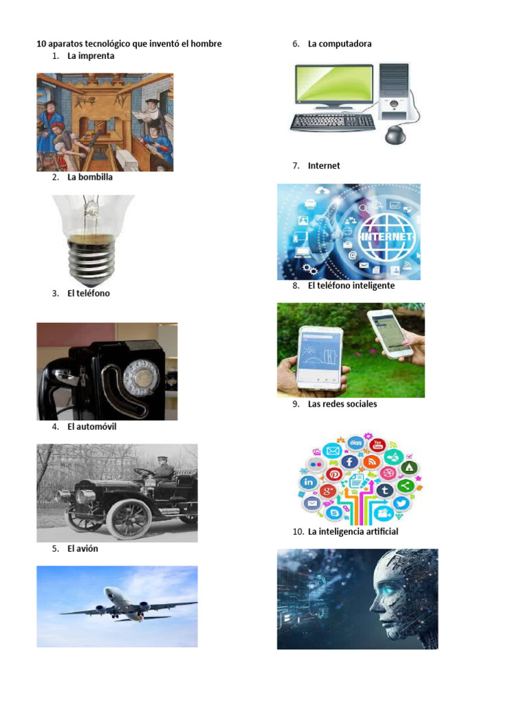 10 Aparatos Tecnológicos del Hombre | PDF | Informática