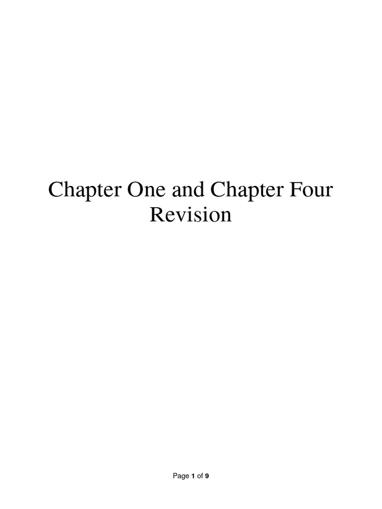 Chapter 1&4 | PDF | Expense | Book Value
