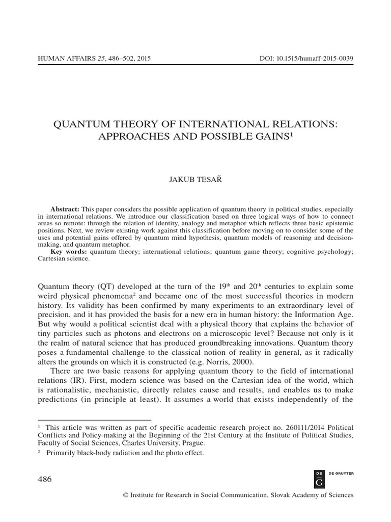 10.1515 - Humaff 2015 0039 | PDF | Quantum Mechanics | Scientific Theories